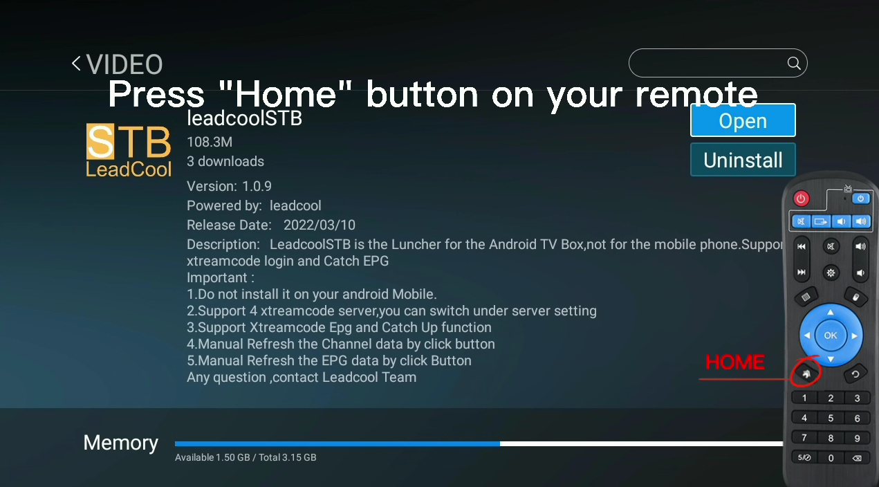 How to upgrade the leadcool box Launcher? - leadcool